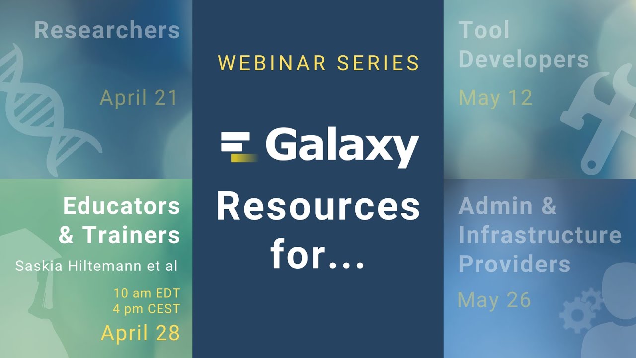 Webinar: Galaxy Resources for Educators and Trainers