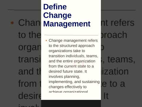 Define Change Management #shorts