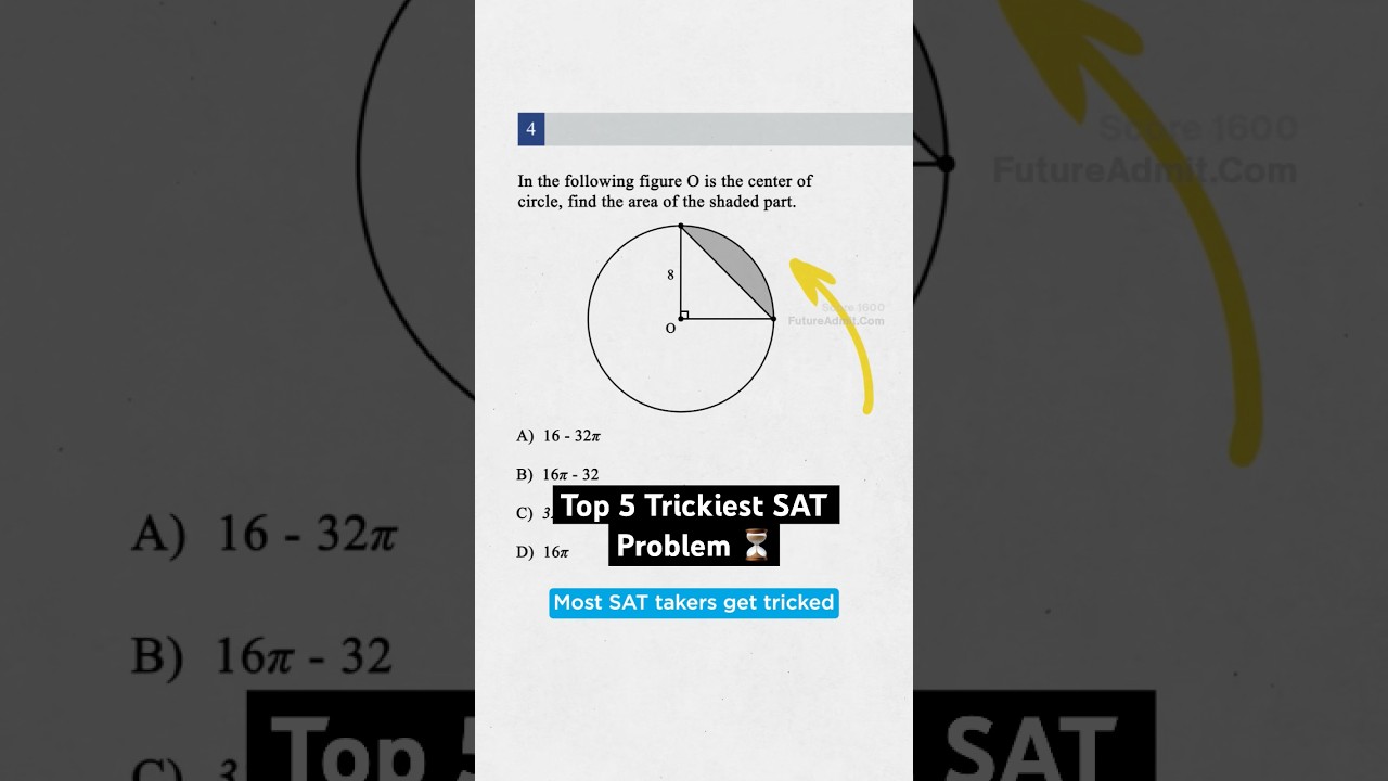 Tricky SAT geometry question # #satprep
