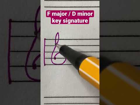F major / D minor key signature #musictheory