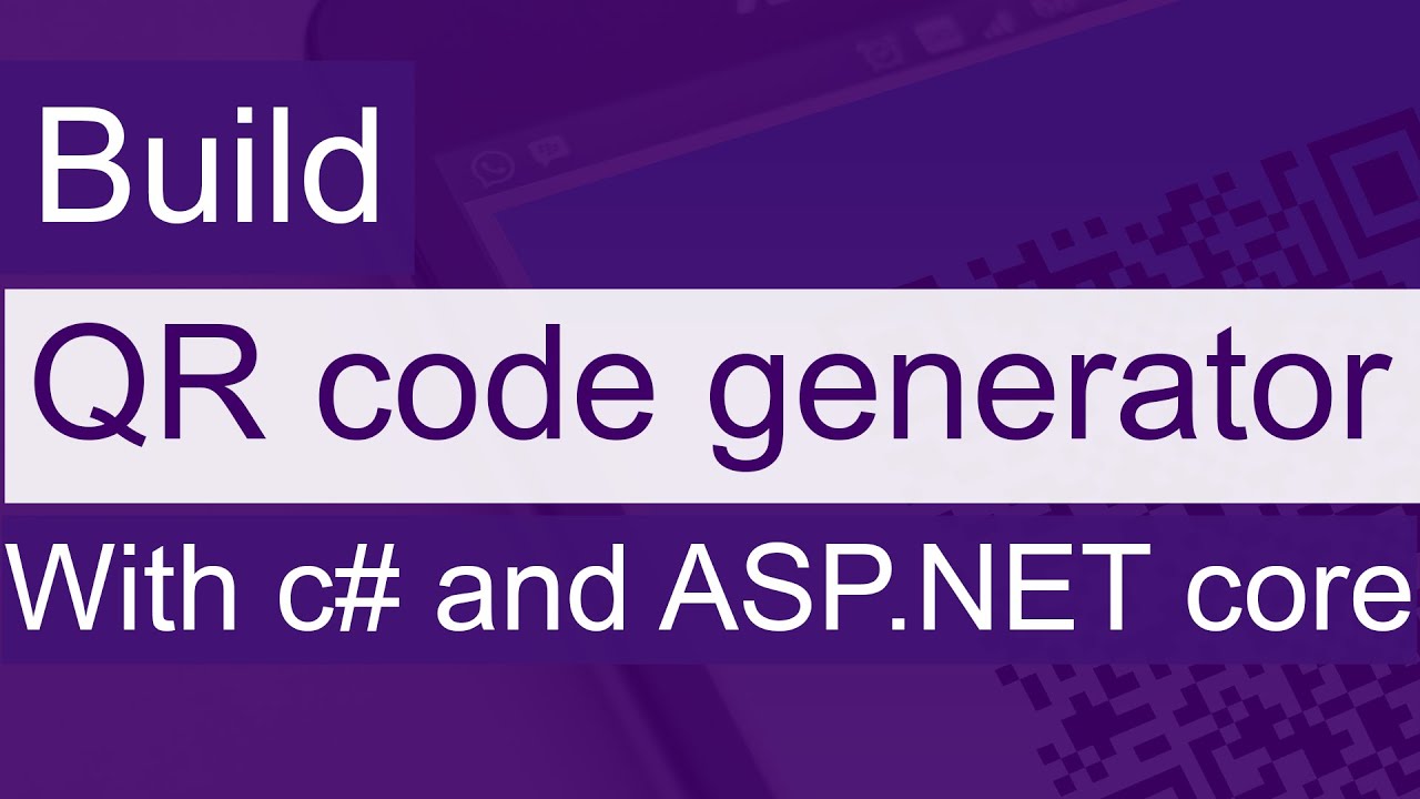 Create QR code generator with c# and ASP NET core