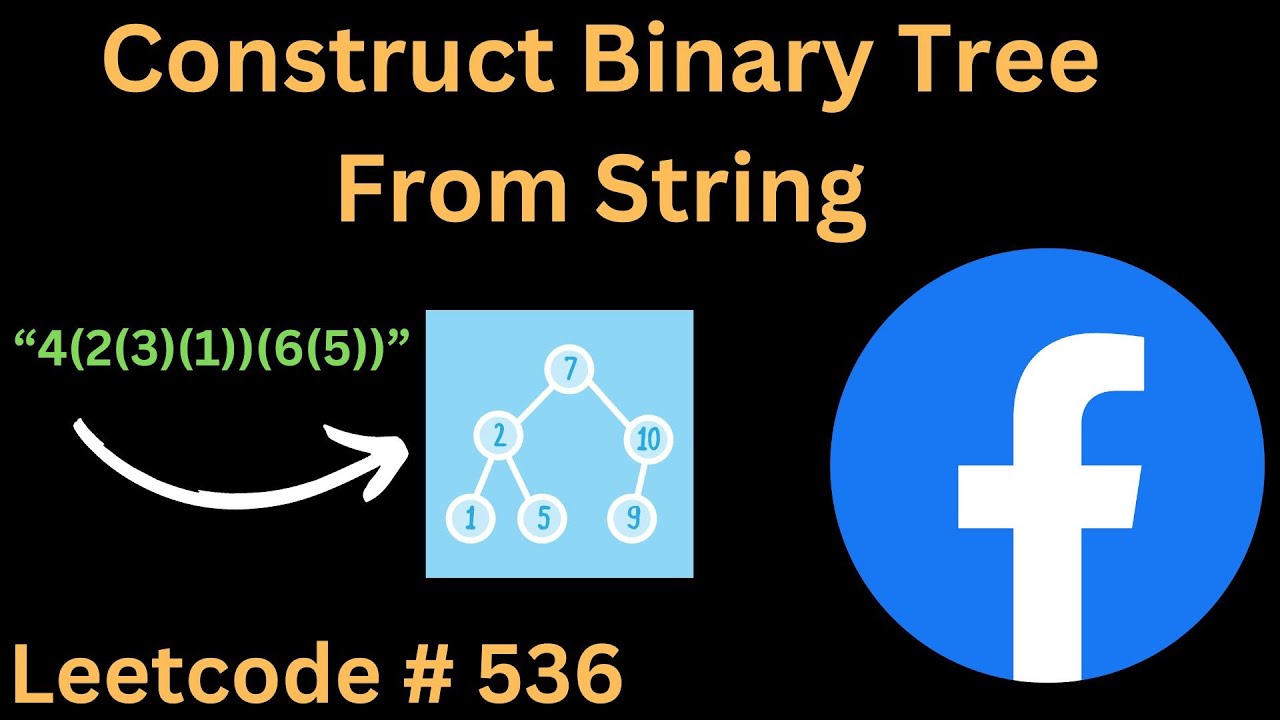 CONSTRUCT BINARY TREE FROM STRING | LEETCODE 536 | PYTHON STACK SOLUTION