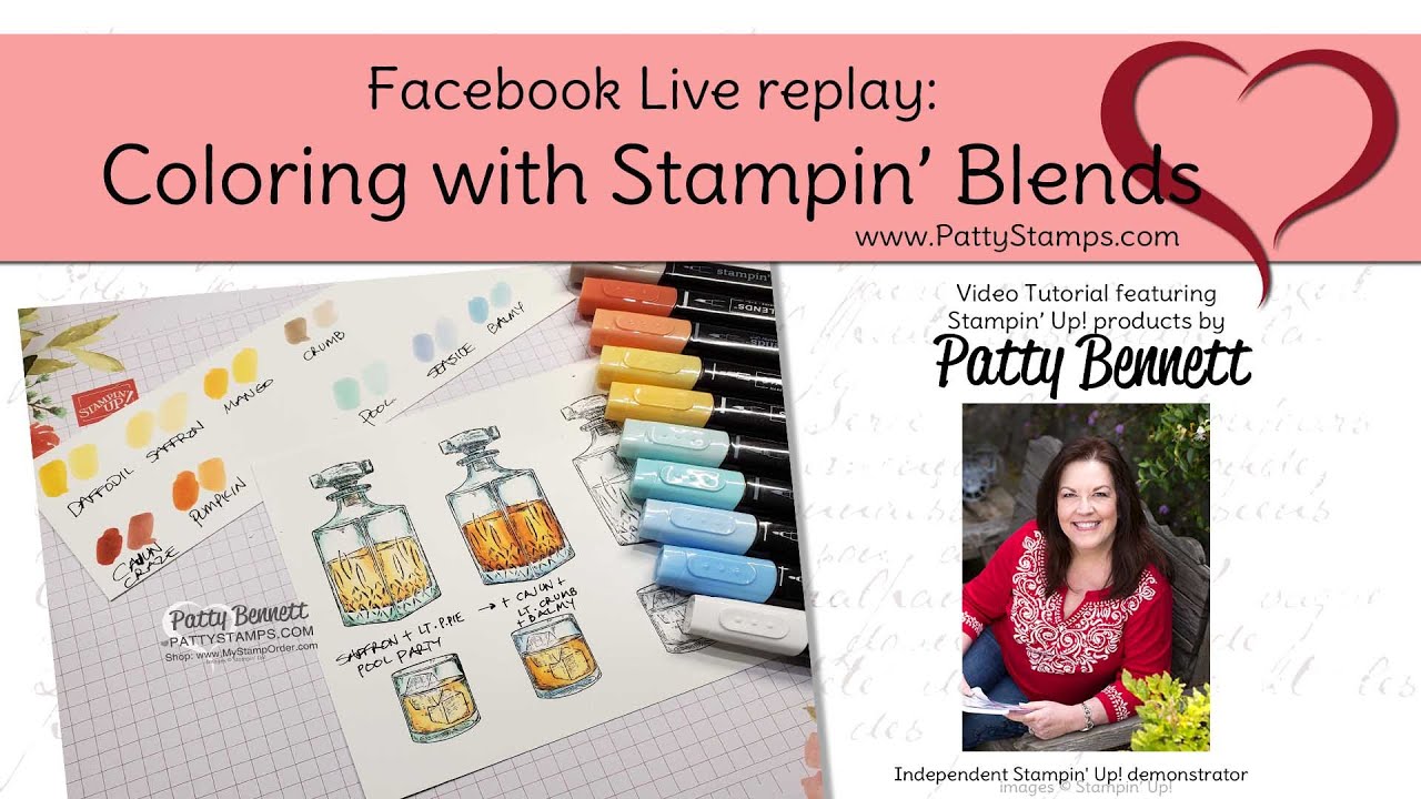 Stampin Blends coloring tutorial with Patty Bennett