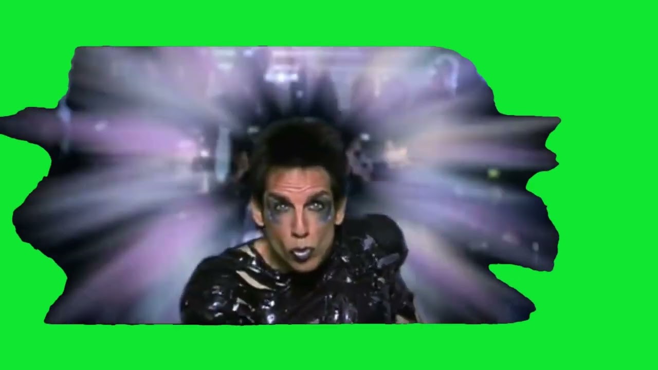 Zoolander magnum look green screen