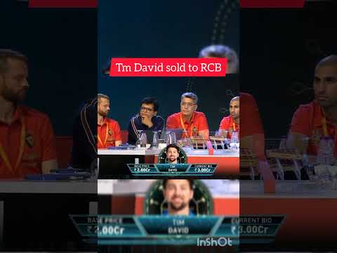 || Tim David sold to RCB team in ipl mega auction ❤️❤️ || #ipl #rcb #csk #viralshort