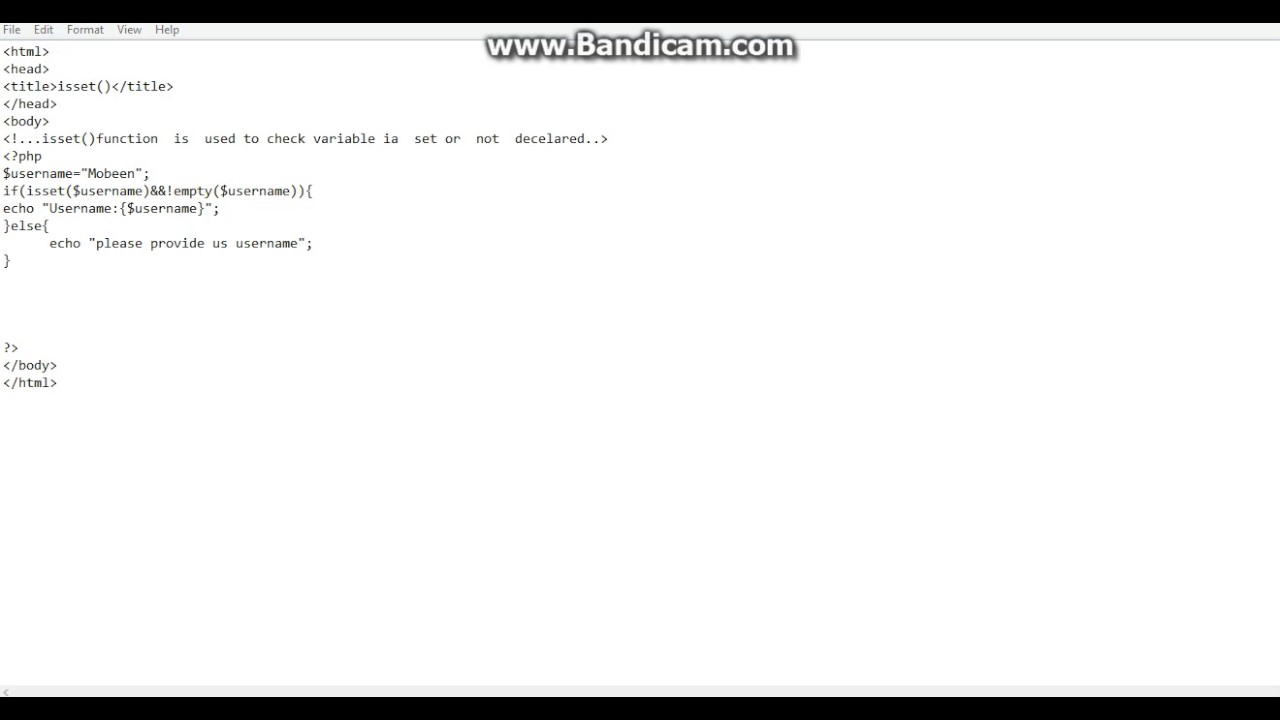 PHP For Beginners - Working with isset() and !empty() Function in PHP  part 2