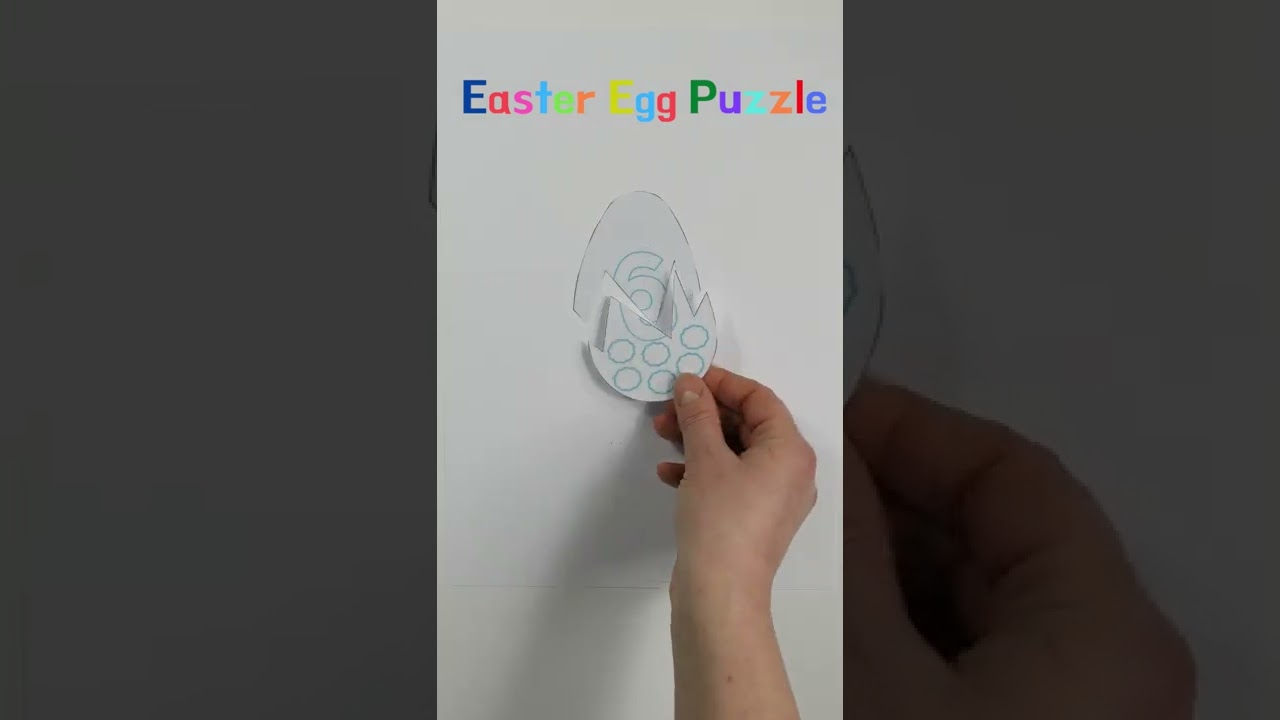 Easter egg math puzzle game - Free printing