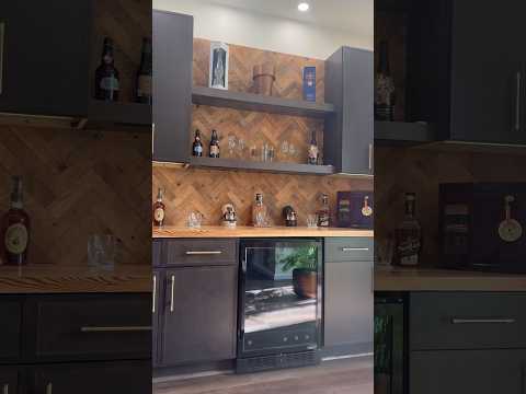 Luxury home bar with built-in lighting #homebar By ESC Cabinets