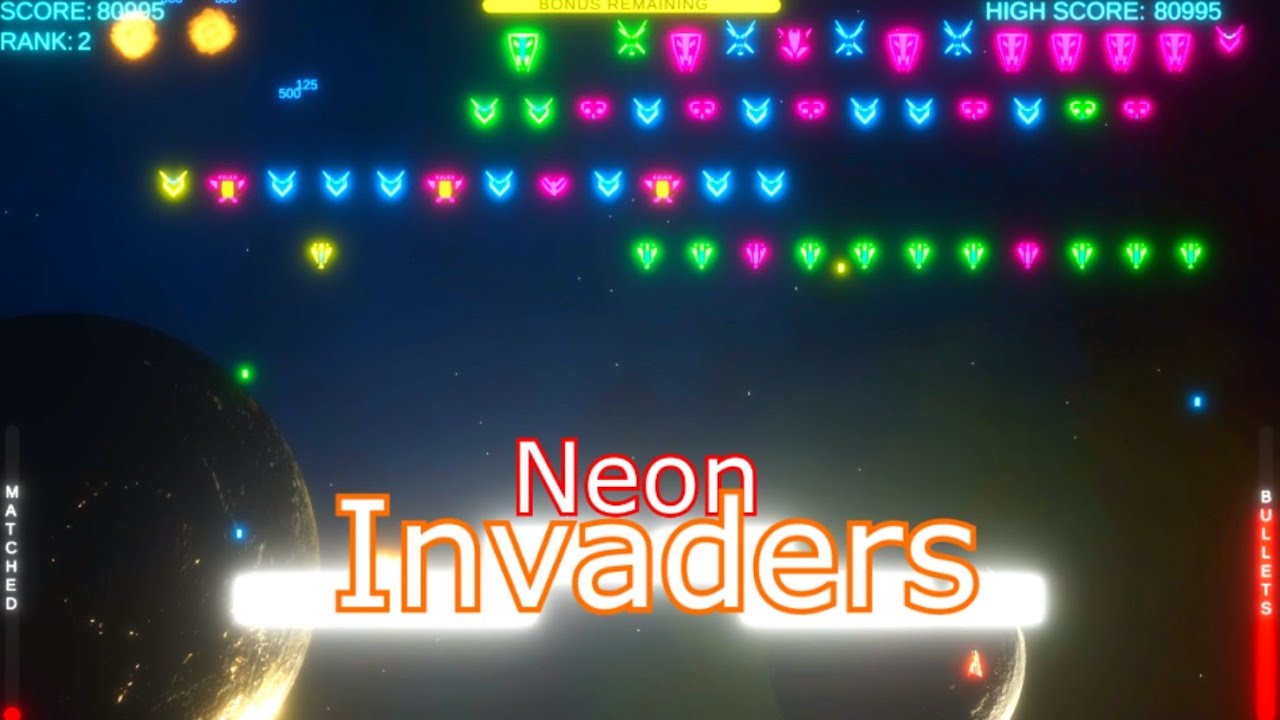 Neon Invaders / Levels 1-5