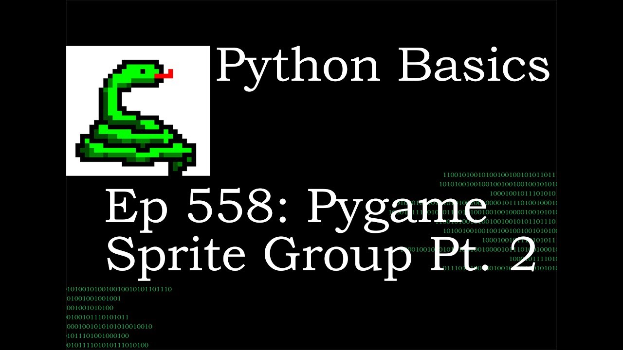 Python Basics Tutorial Pygame Sprite Group add draw update Method