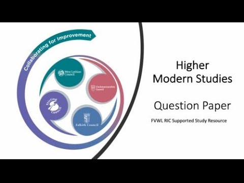 FVWL RIC Higher Modern Studies Question Paper 1