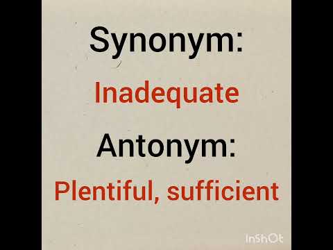 Meaning and synonym & antonym of word "Meagre"