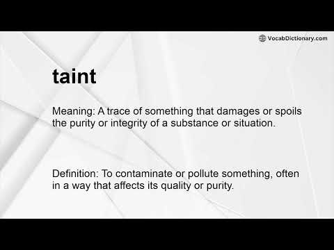 taint Meaning