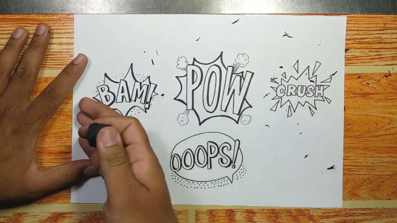 How to draw COMIC SPEECH BUBBLES SET step by step