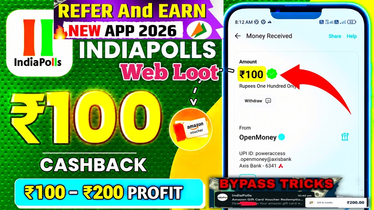 Get ₹50 Instantly on Signup ₹25 Per Referral |  Indiapolls Survey App Review 2026 | Survey Explained