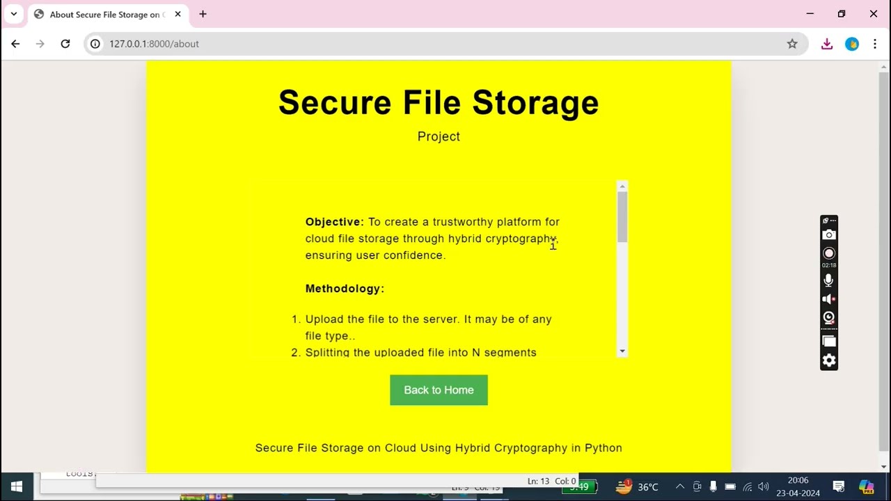 Secure File Storage on Cloud Using Hybrid Cryptography in Python | Project for Final Year & Research