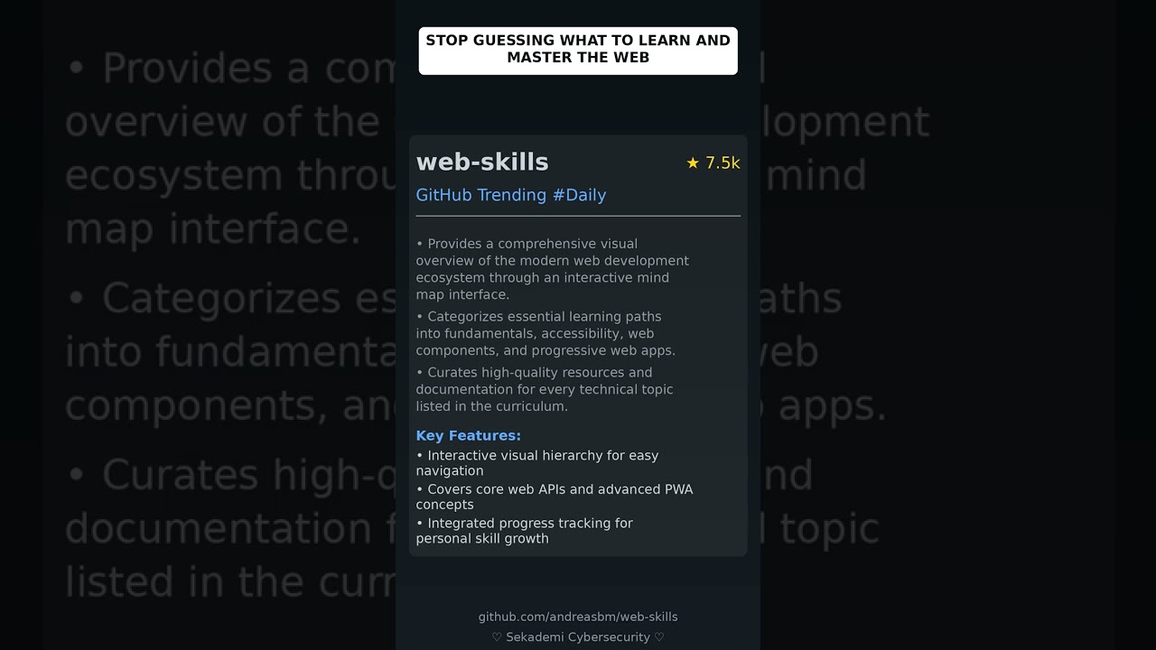 GitHub Trending Repositories: andreasbm/web-skills 🇬🇧
