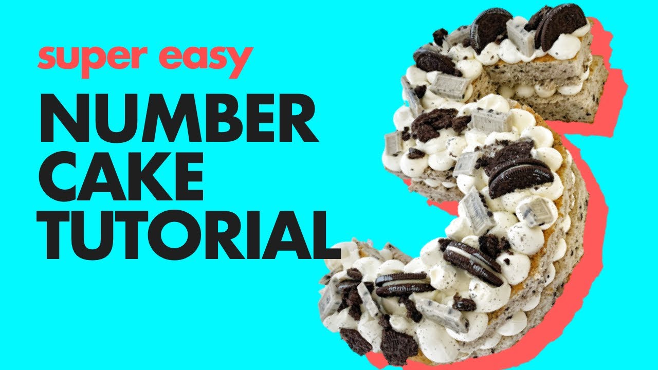 Easy Cookies and Cream Number Cake Tutorial