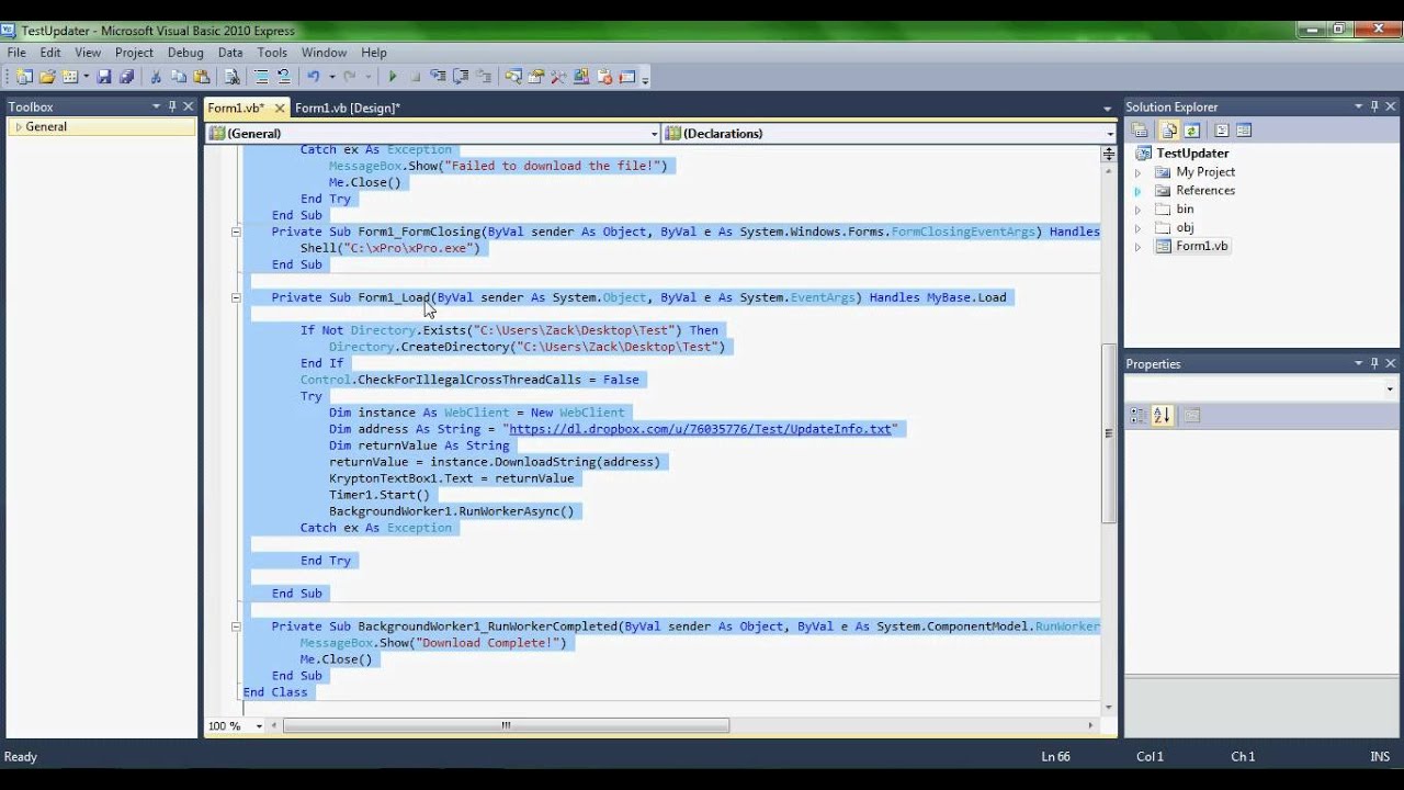Visual Basic 2010 - How to make an auto updater