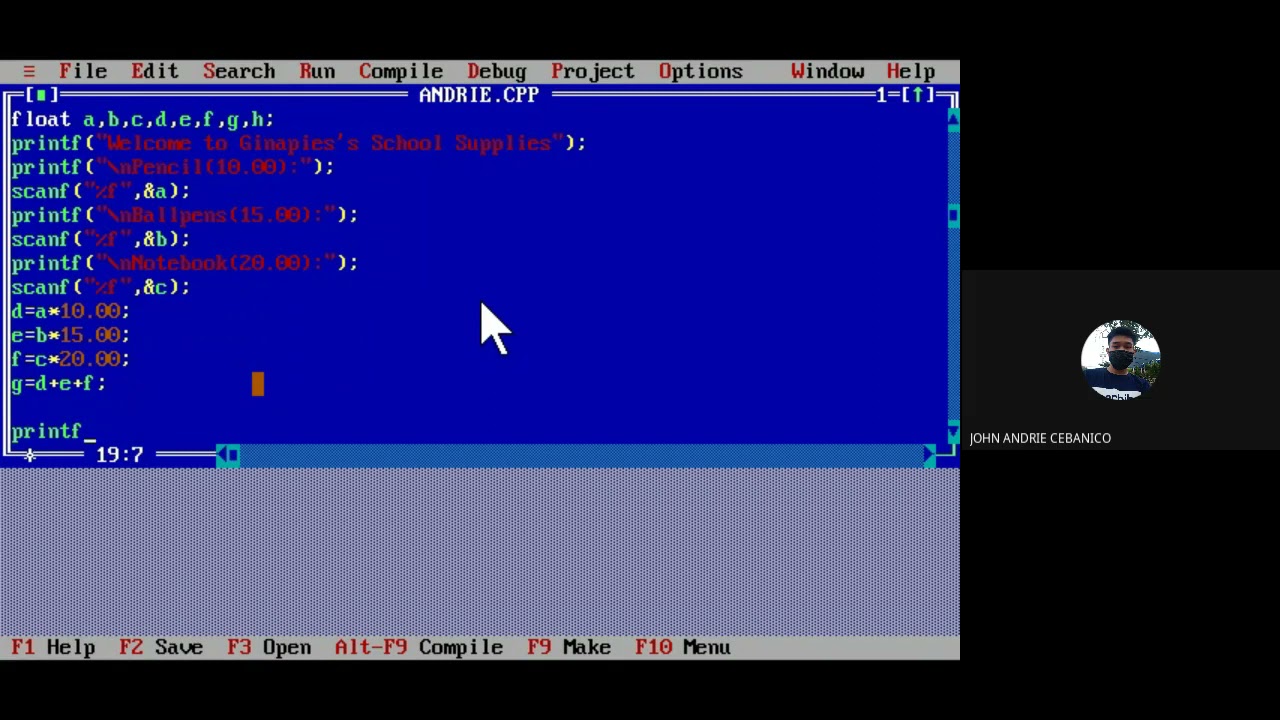Midterm Examination in Computer Programming