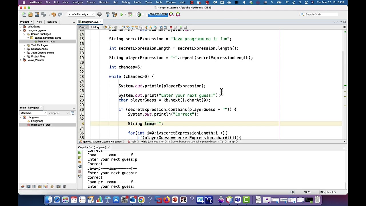 Learn Java Programming - Part 3-8: #Hangman Game:  the difference between = and == in Java