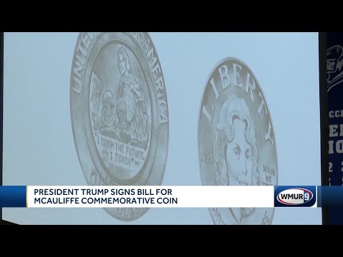 President Trump signs bill for McAuliffe commemorative coin