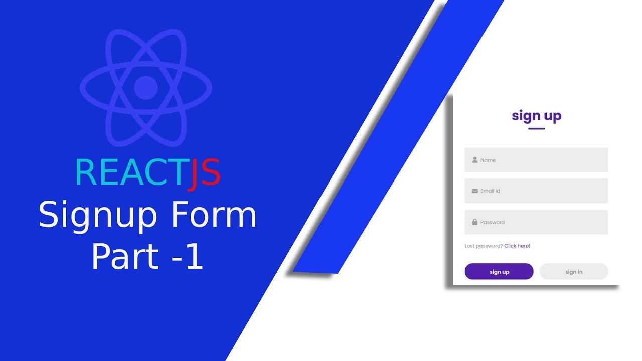 Signup Form with ReactJS CodeSandBox Part -1