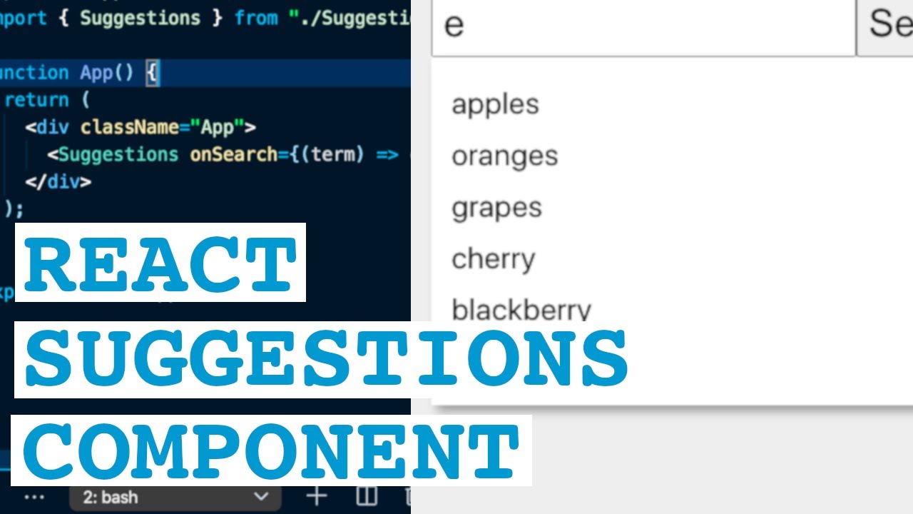 How to Code a Suggestions Component in React