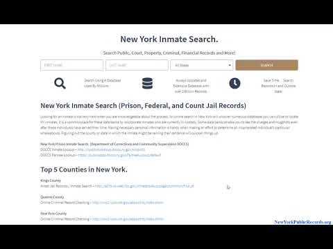 New York Inmate Search (Jail Roster and Prison DOCCS Lookup).