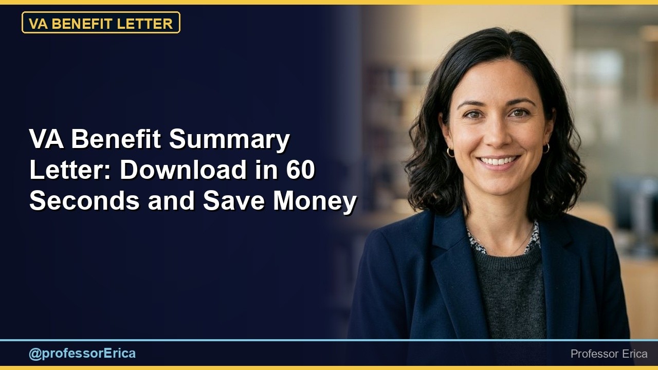 VA Benefit Summary Letter: Download in 60 Seconds and Save Money