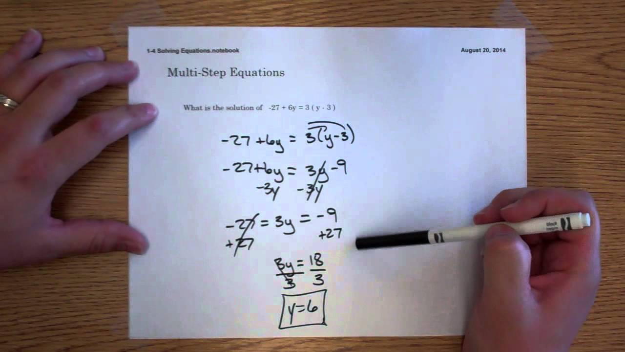 1-4 Solving Equations