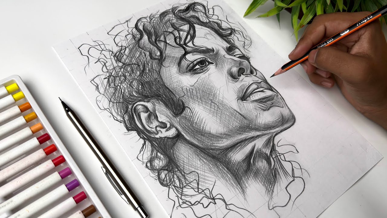 How to Draw Michael Jackson, Michael Jackson Drawing, Outline Tutorial