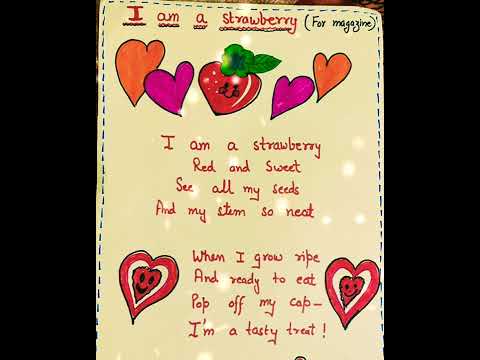 Poem On Fruit #shorts #poem #rhyme #strawberry #schoolactivity