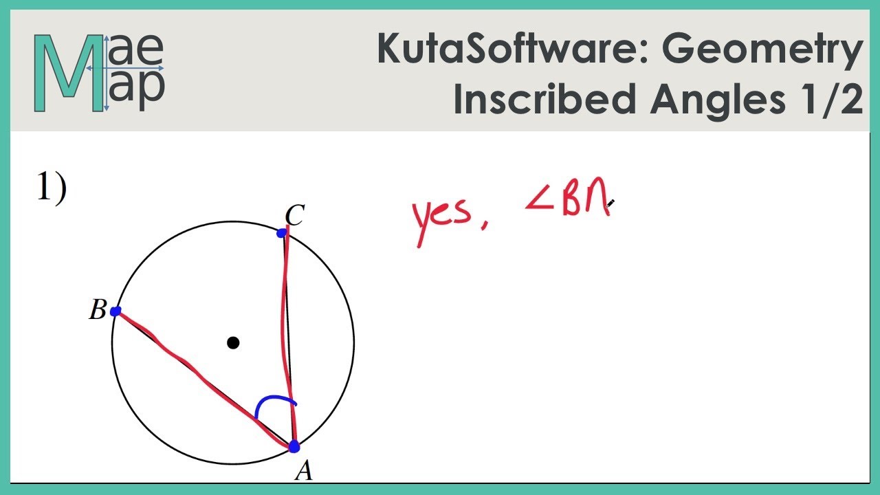 KutaSoftware: Geometry-  Inscribed Angles Part 1