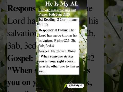 JUNE 16th, 2025 Catholic Mass Readings and Prayer #massreadings #massreadingstoday #ytshorts #shorts