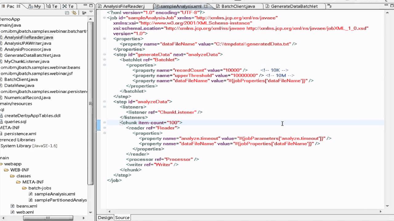 Batch Applications for Java Platform 1.0 Demo