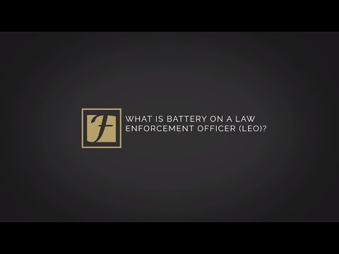 What is battery on a law enforcement officer?