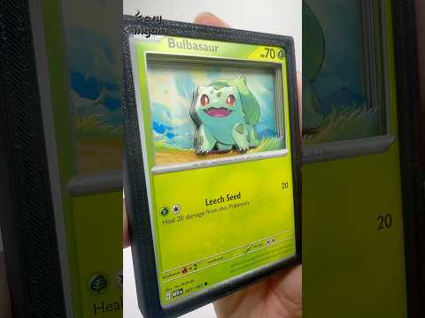 3D Bulbasaur Pokemon Card Handmade Shadowbox