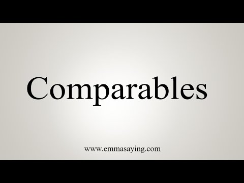 How To Say Comparables