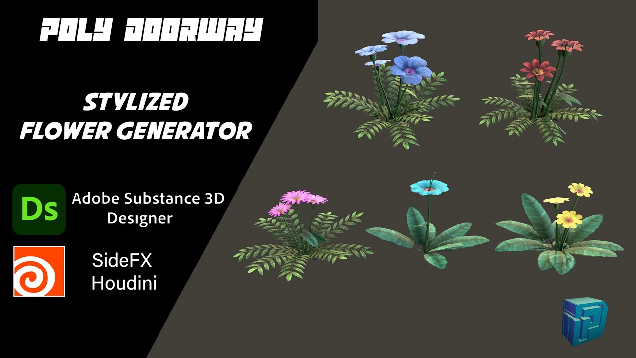 Flower Model Generator - Sidefx Houdini