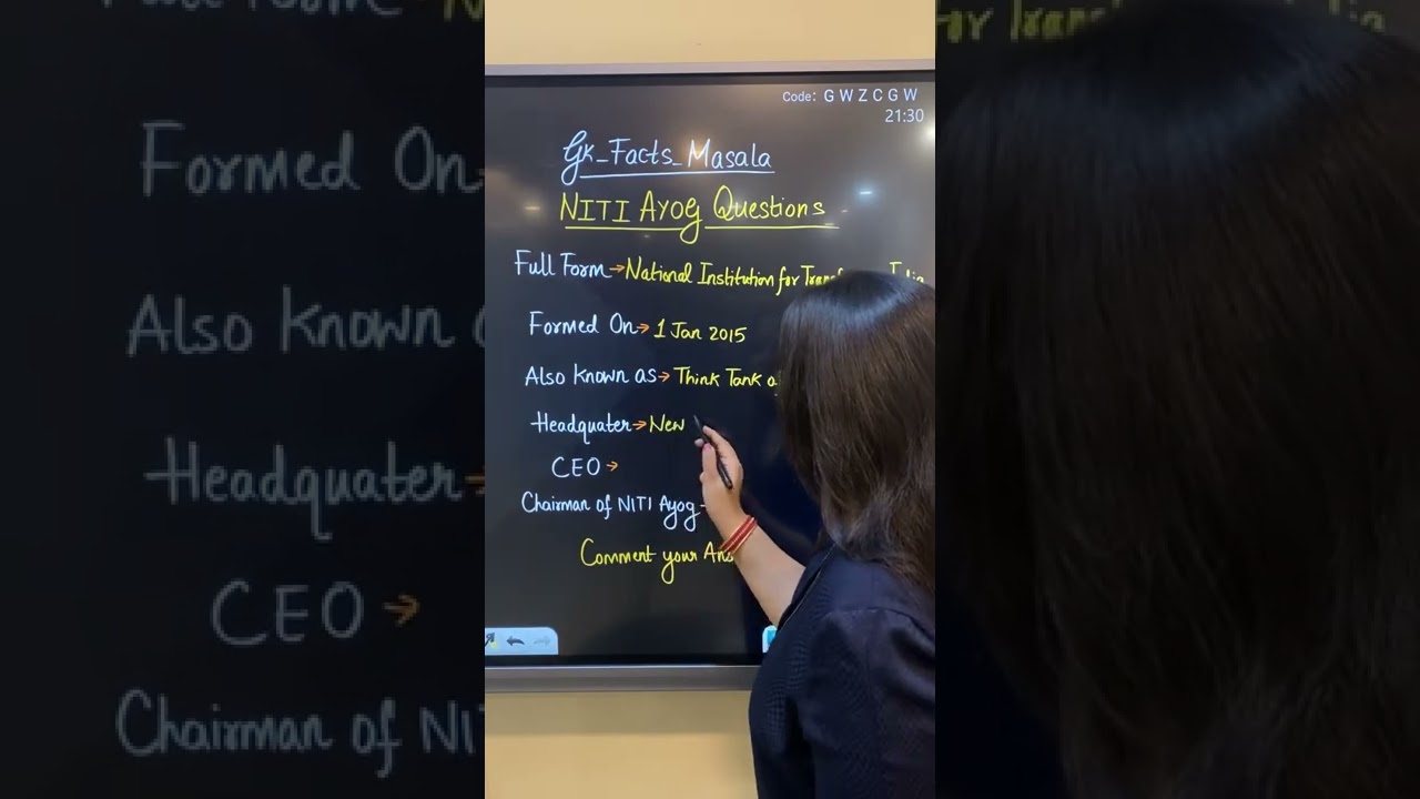NITI aayog Important Questions 👍