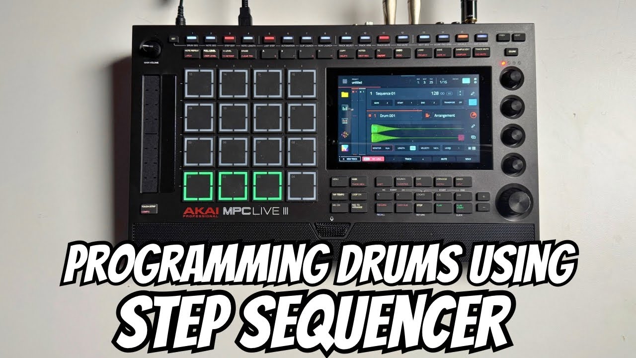 MPC Live 3 Tutorial: Programing Drums Using Step Sequencer