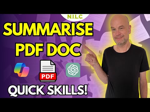 HOW TO Summarise a PDF Document using AI | ChatGPT & Copilot