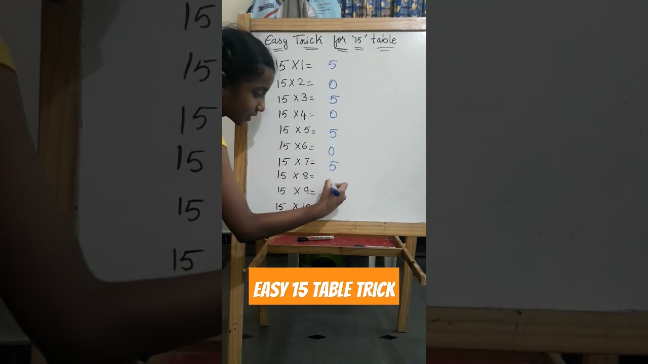 Easy 15 Table Trick #easy #trending #maths #viralvideo #education #mathstricks #shortsfeed #viral
