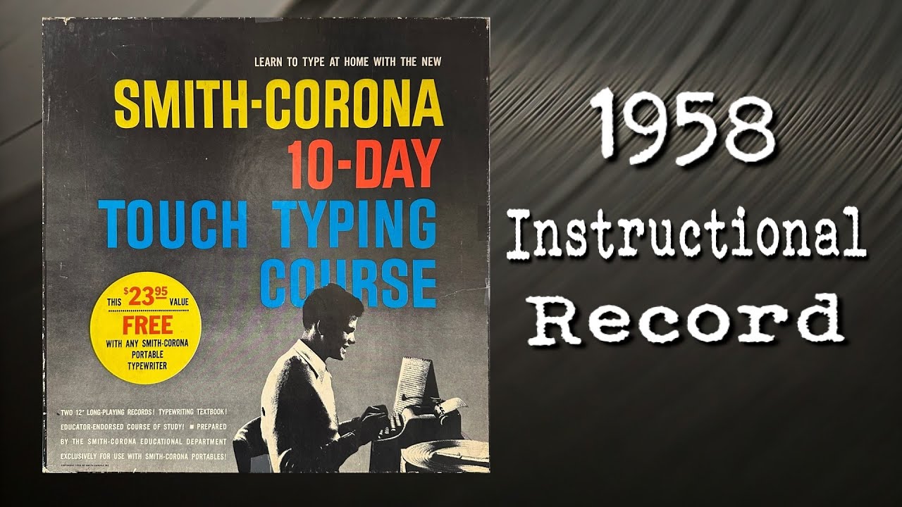 1958 Typing Instruction Record - Smith-Corona Touch Typing Course