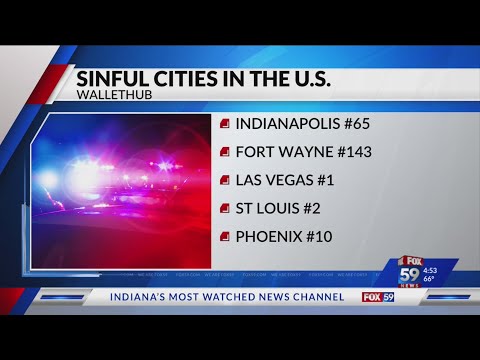 2 Indiana cities ranked in list of ‘most sinful’ cities