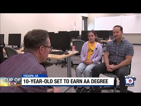 California girl, 10, close to earning her associate’s degree in college!