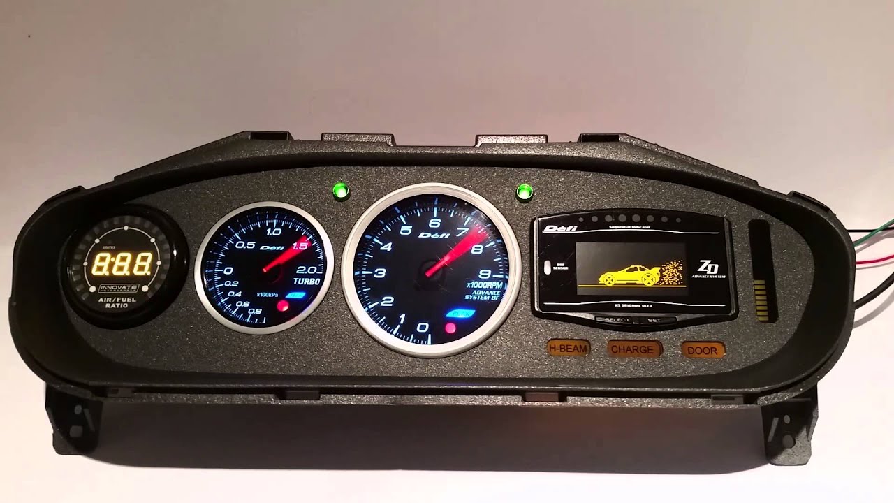 240sx Custom Cluster with Defi gauges Custom Cluster Development