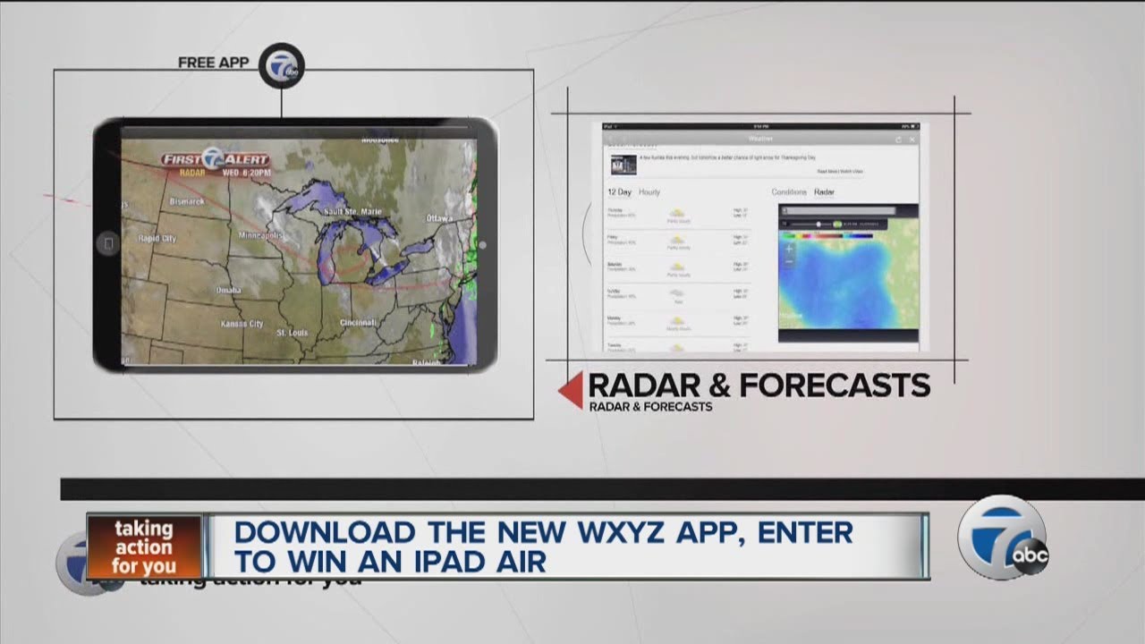 Download the new WXYZ app, enter to win an iPad Air