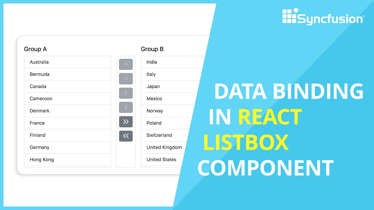 Data Binding in React ListBox Component